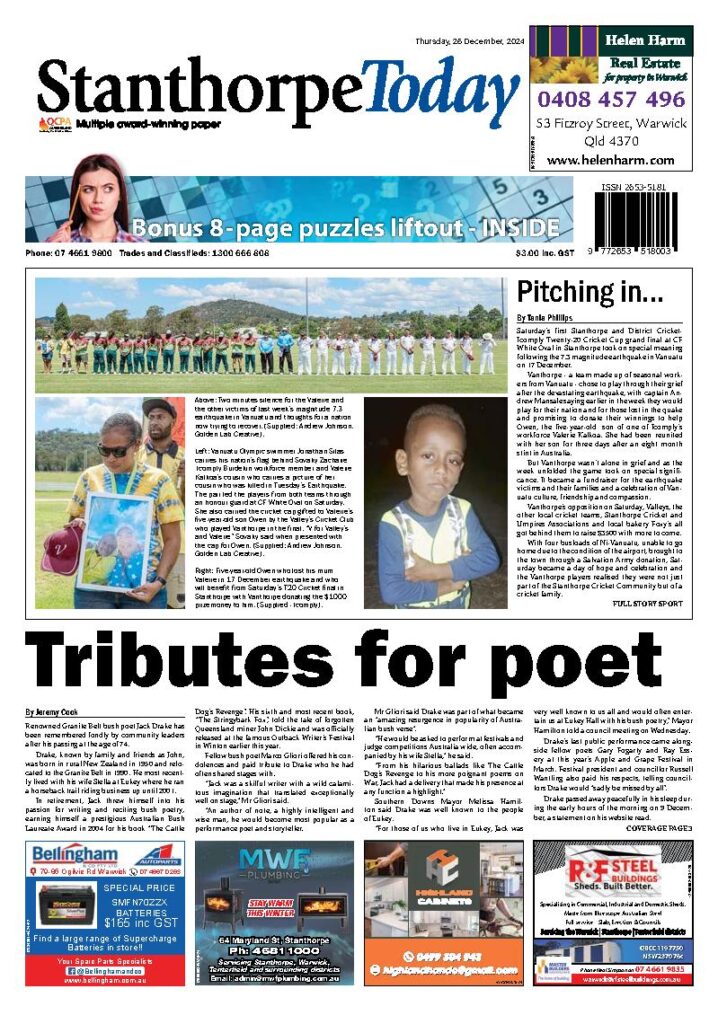 Stanthorpe Today - 26th December 2024 | Stanthorpe Today